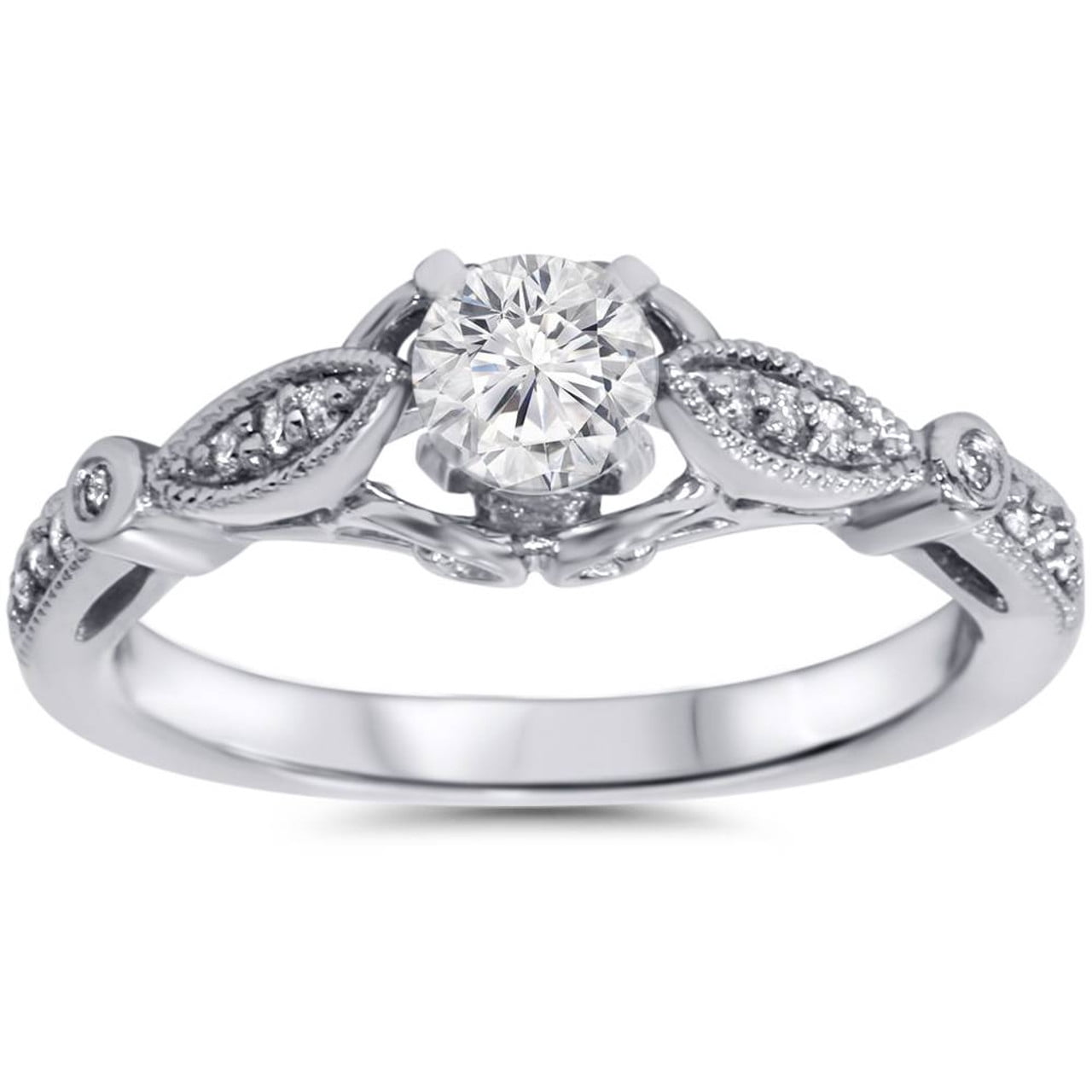 Divine Jewelry Opulent 1 Ct Round Cut Moissanite Birthday Rings ...