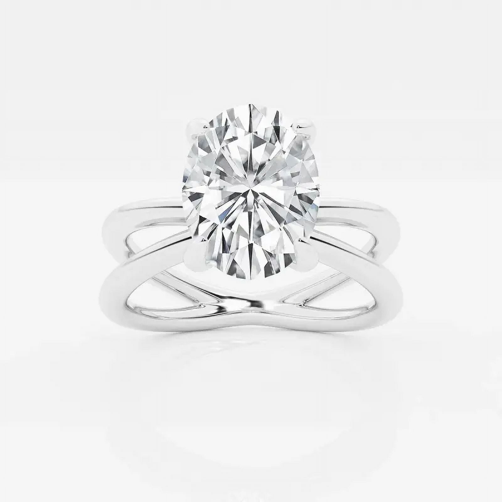 Divine Jewelry Oval Cut Excellent 2.1 Ct Diamond Band For Women - 14K ...
