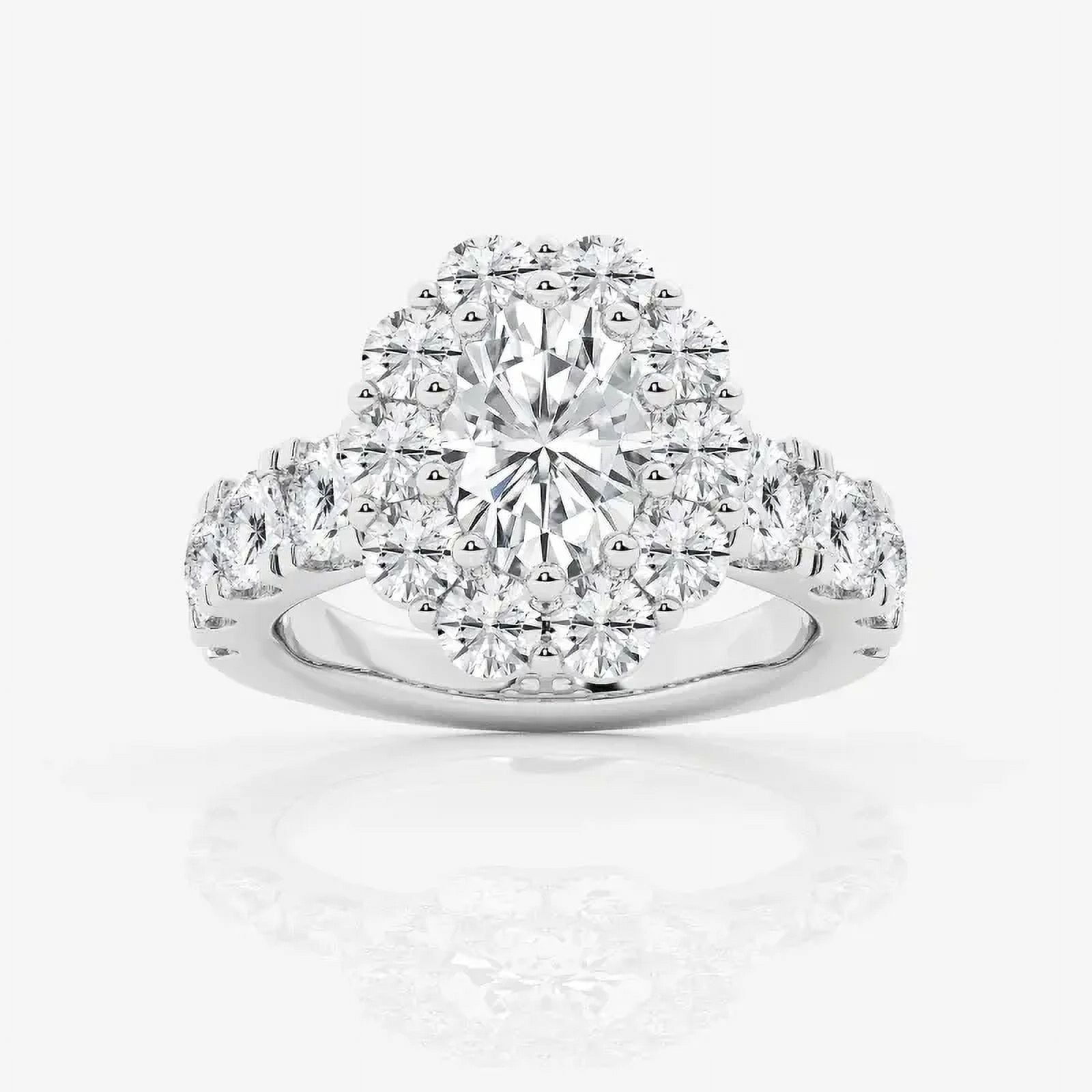 Divine Jewelry Oval Cut Excellent 2.7 Ct Diamond Ring for Women - 14K ...
