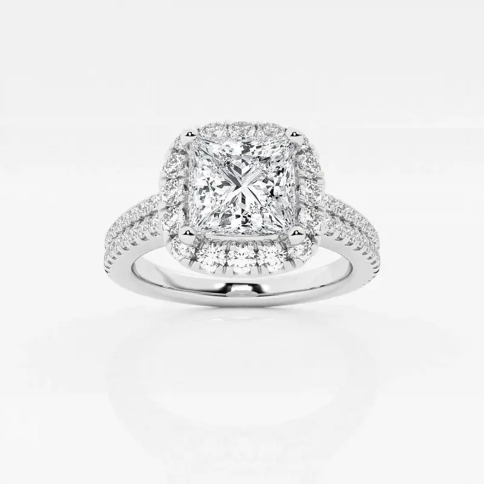 Divine Jewelry Princess Cut Excellent 2 Ct Diamond Band for Women - 14K ...