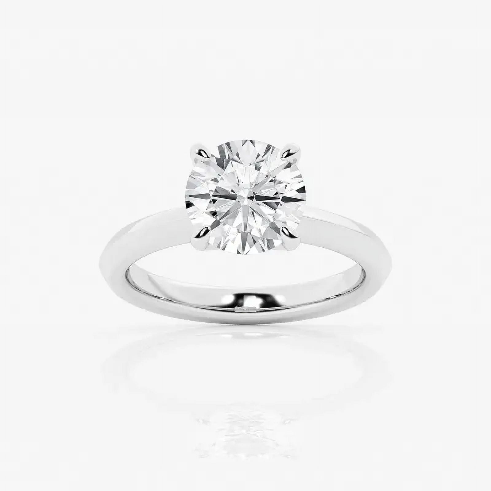 Divine Jewelry Round Cut 1.9 Ct Moissanite Engagement Ring - Stamped ...