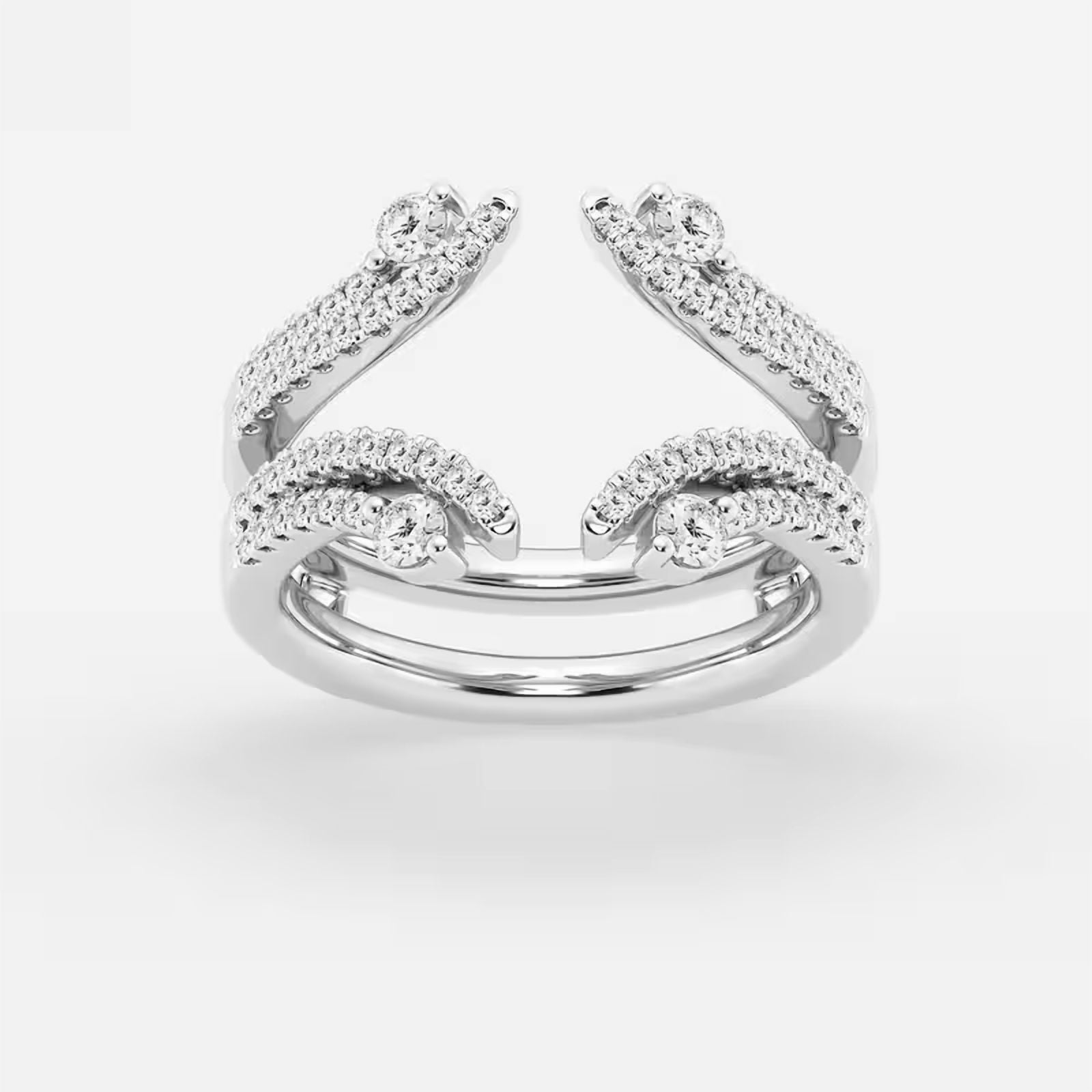 Divine Jewelry Round Cut Brilliant 2.8 Ct Diamond Engagement Ring - 14K ...