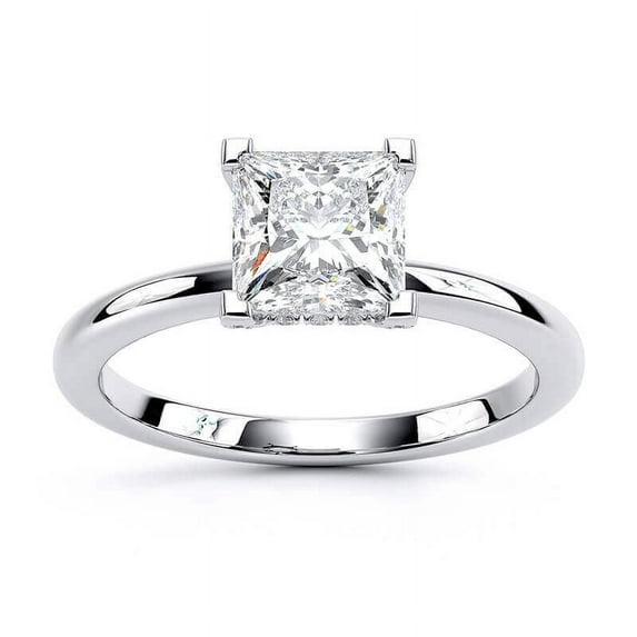 Divine Jewelry White Gold Over 14K 1.7 Ct Princess Cut Diamond Ring ...