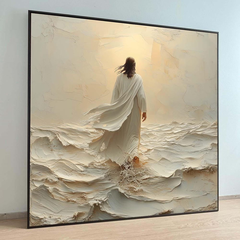 Divine Journey Art Art, Jesus Walking In Light, Christian Faith Wall ...
