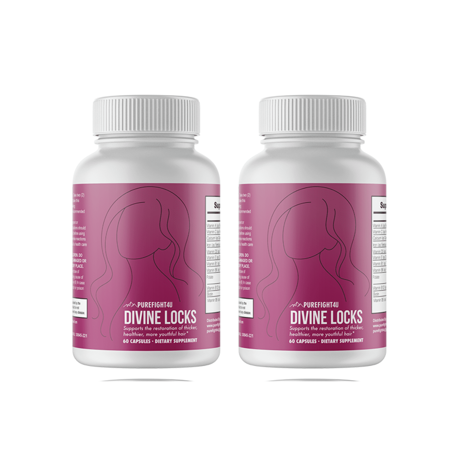 Divine Locks Complex Advanced Unique Hair Growth Vitamins-4 Bottles 240 Capsules - Walmart.com