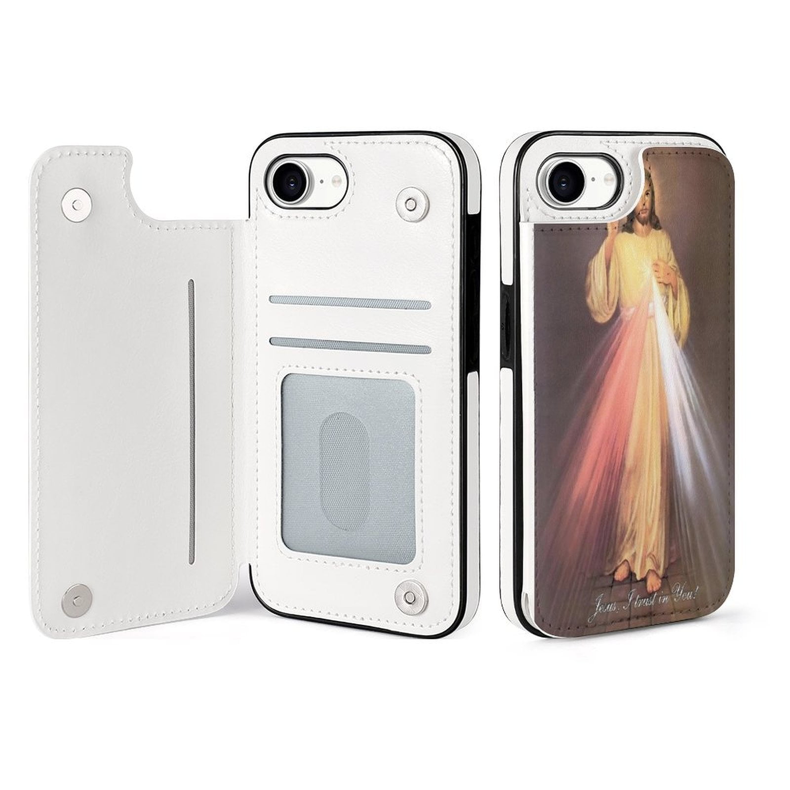 Divine Mercy Chaplet Leather Wallet Case for iPhone 16 Pro Max 16E ...