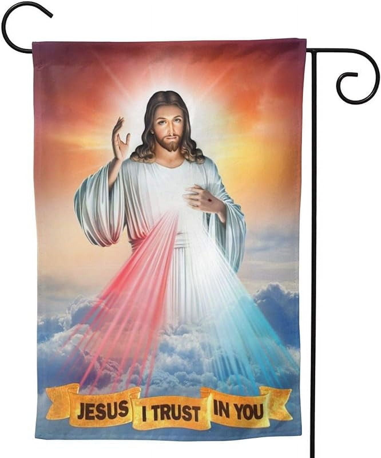 Divine Mercy Of Jesus God Of Christian Garden Flag Double Sided ...