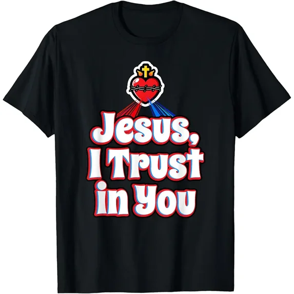 Divine Mercy Jesus I Trust in You Sacred Heart Unisex T-Shirt up to ...
