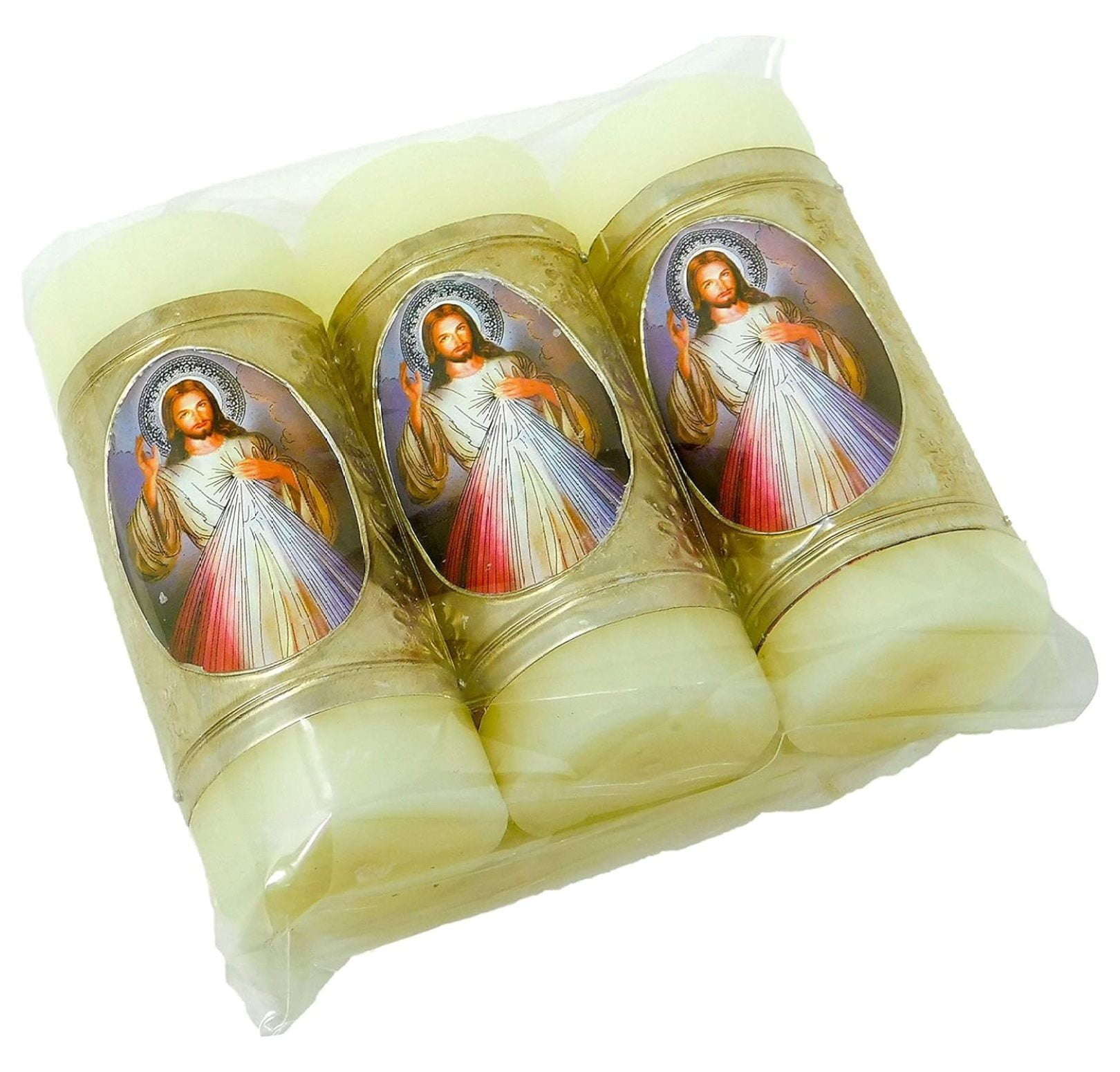 Divine Mercy Paschal Candle, 3 Pack, Yellow Wax, 3 Inch Tall #VM-75304 ...