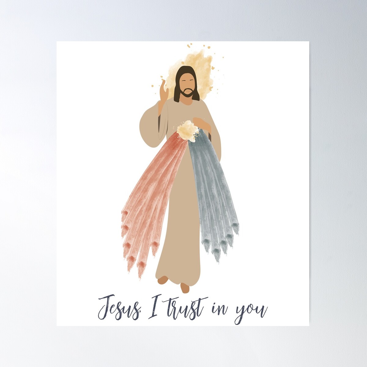 Divine Mercy Poster Wall Art, Modern Wall Decor For Living Room Bedroom ...