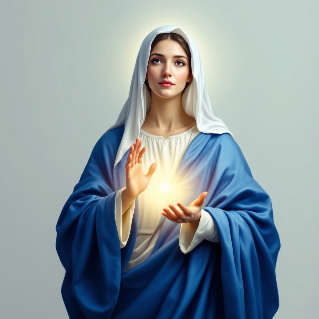 A Divine Portrait of the Blessed Virgin Mary 300 Piece Wooden Jigsaw ...