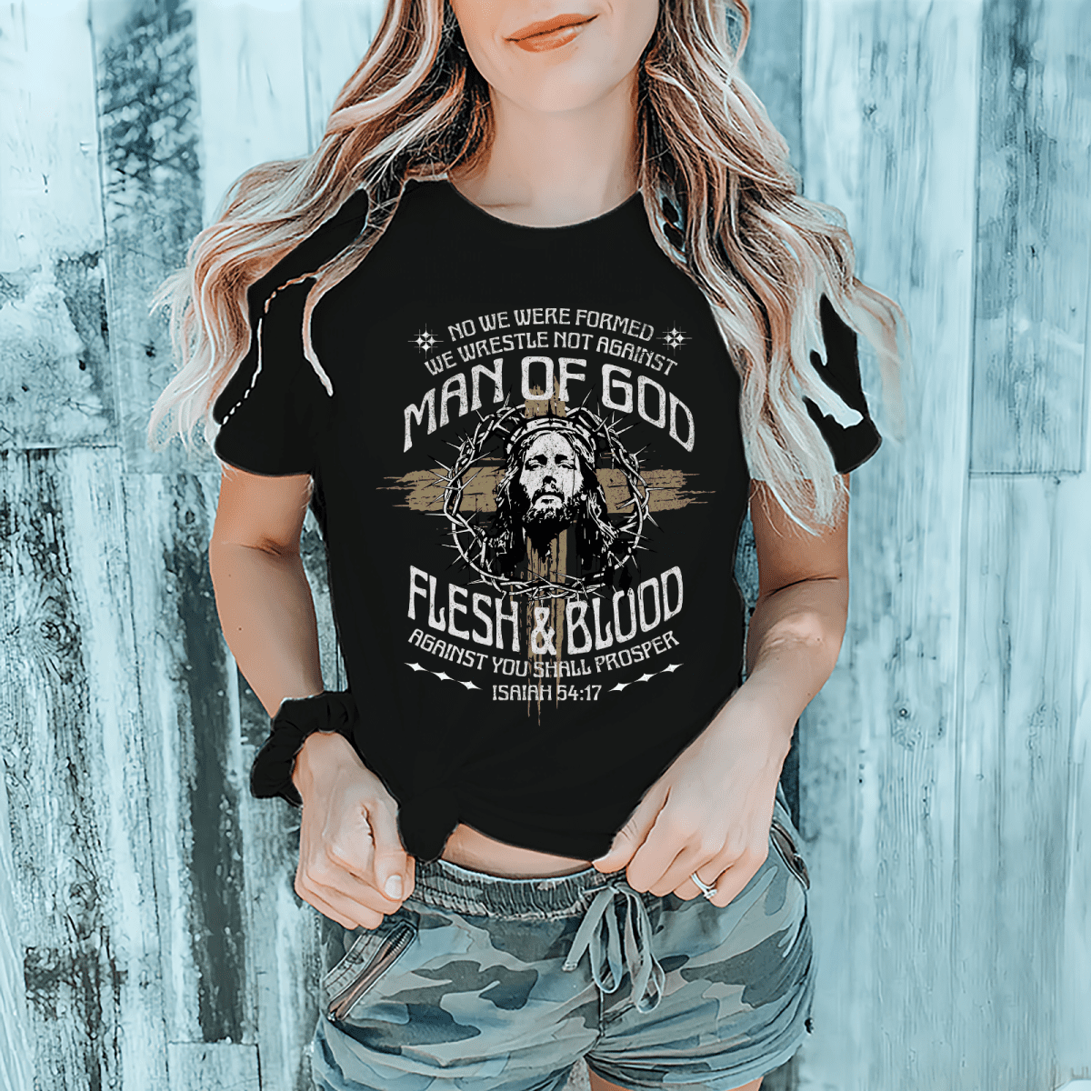 Divine Protection Scripture T Shirt, 'No Weapon Formed' Promise ...