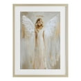 Divine White Robe Angel Birch Framed Print Under Glass, design by Petal ...