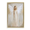 Divine White Robe Angel Gold Framed Floater Canvas Wall Art, design by ...