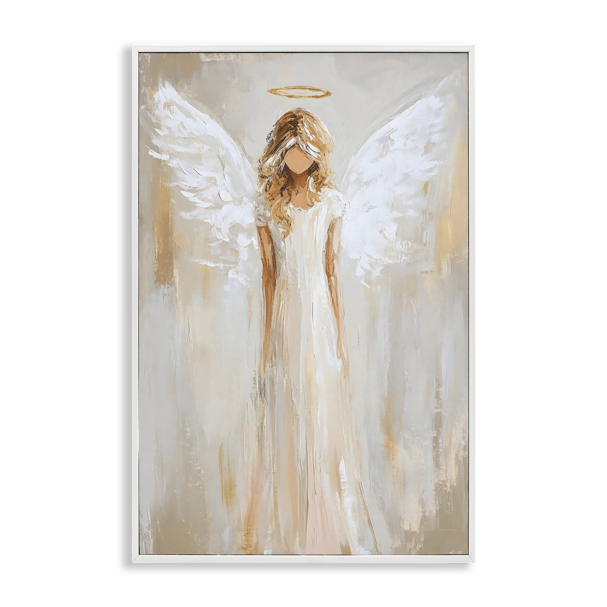 Divine White Robe Angel White Framed Giclee Art, design by Petal Prints ...