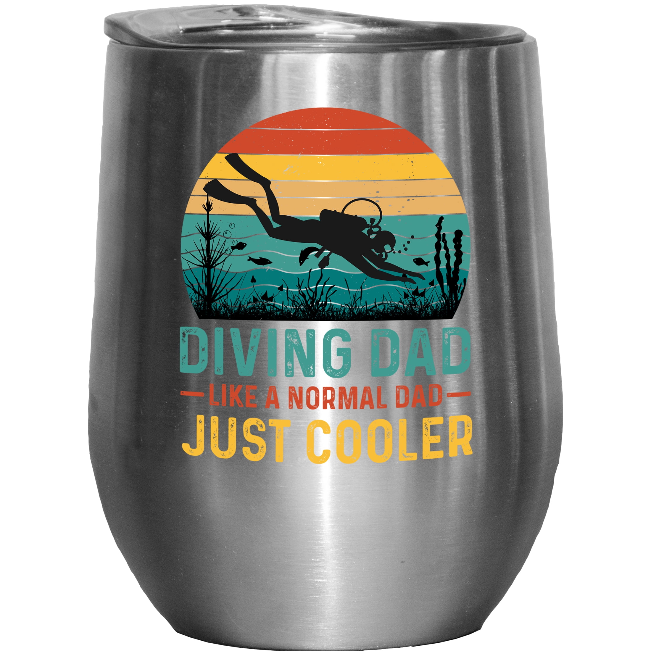 Diving Dad, Like a Normal Dad, Just Cooler, Retro Scuba Diver, Father's ...