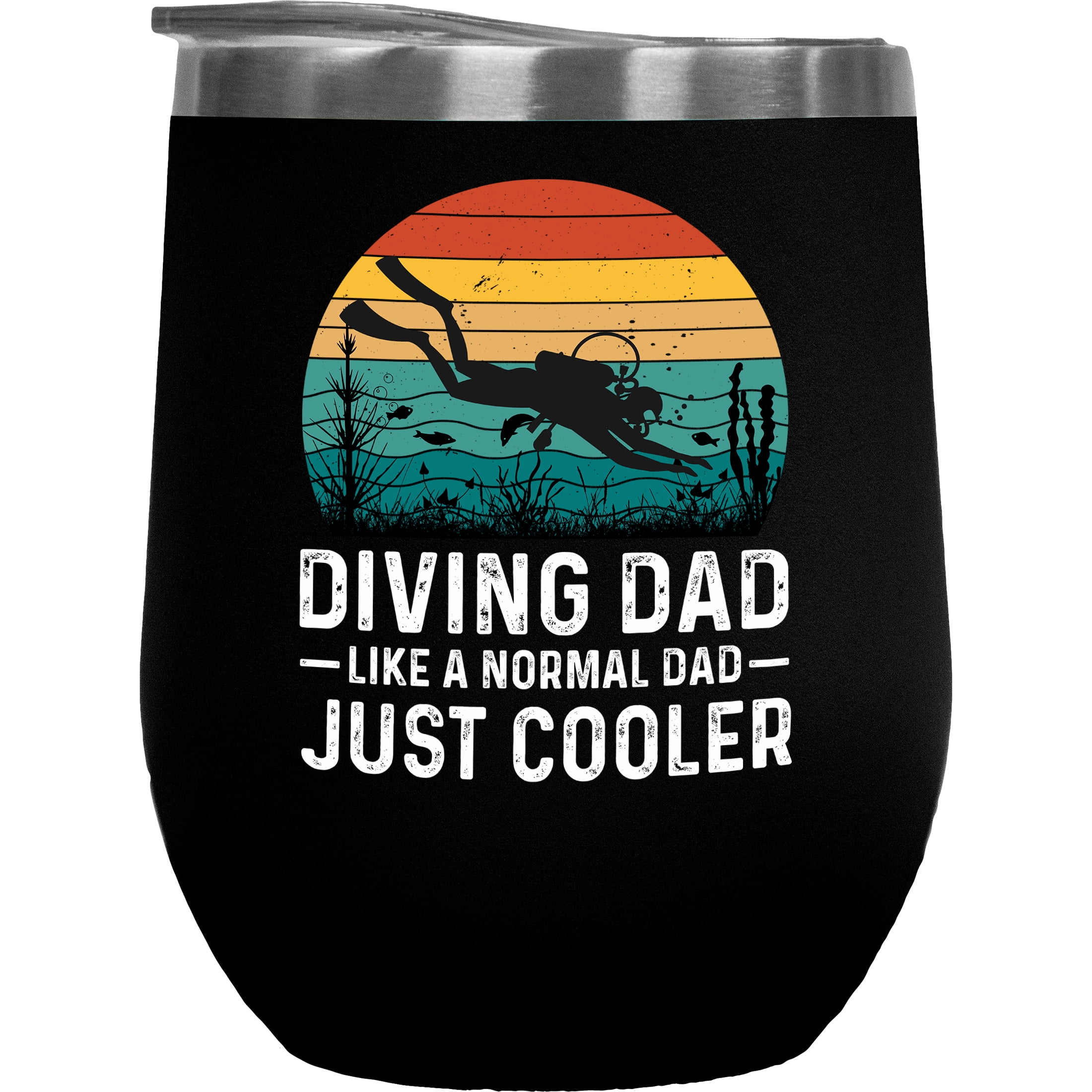 Diving Dad Like a Normal Dad Just Cooler - Retro Scuba Diver, Father's ...