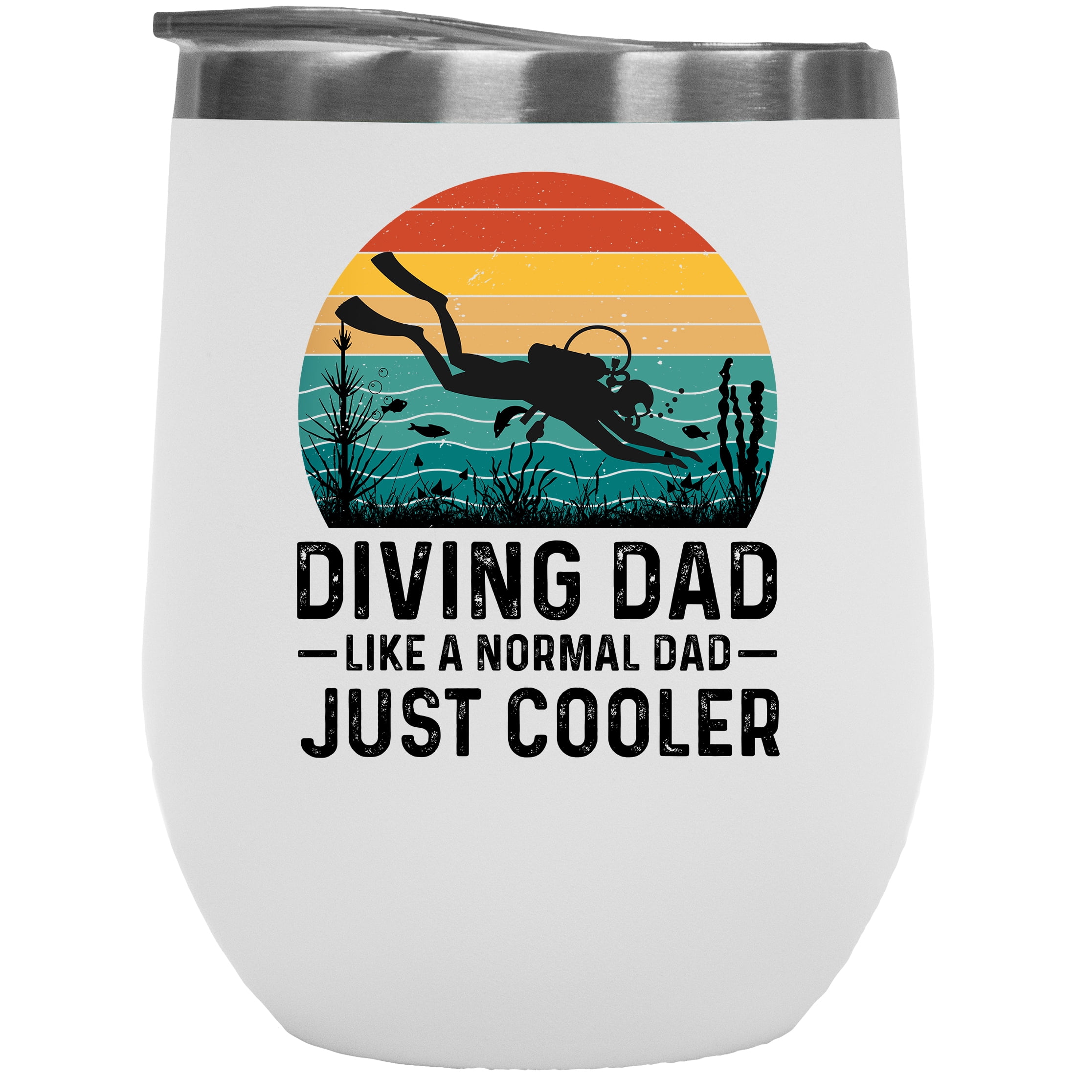 Diving Dad Like a Normal Dad Just Cooler, Retro Scuba Diver, Father's ...