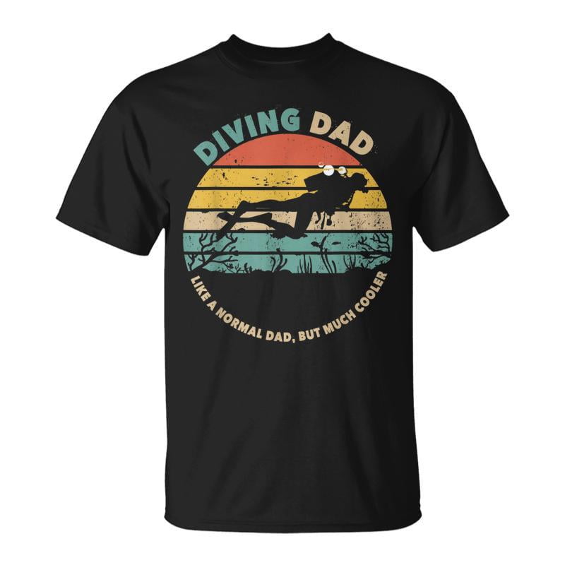 Diving Dad Retro Scuba Diving Dad Fathers Day TShirt - Walmart.com