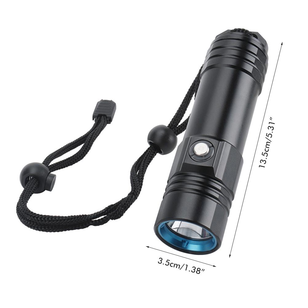 Diving Flashlight Waterproof Rechargeable Dive Lights Underwater LED ...