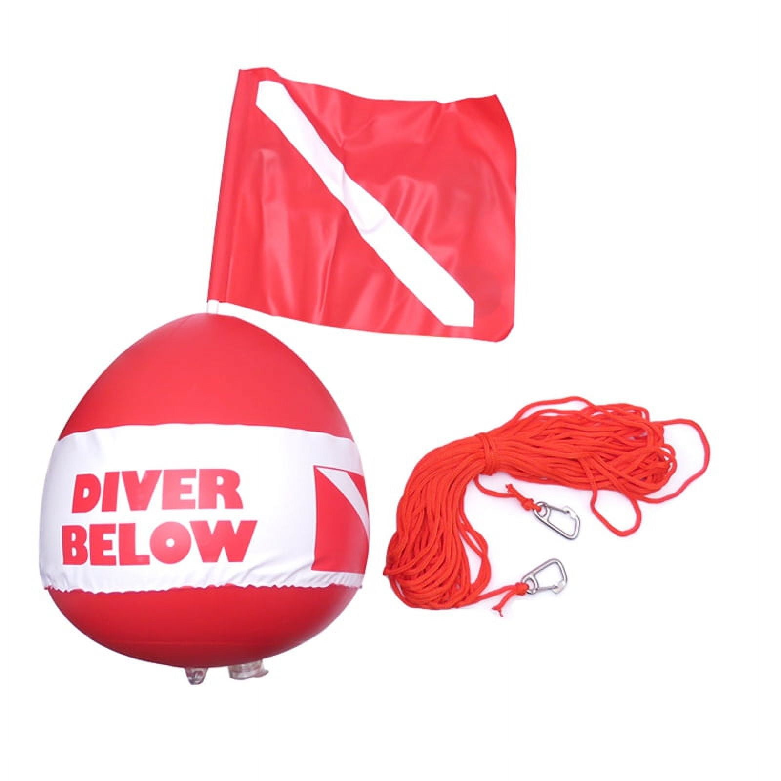 Diving Float Inflation Buoy Float & Flag with Rope PVC Diver Buoy for ...