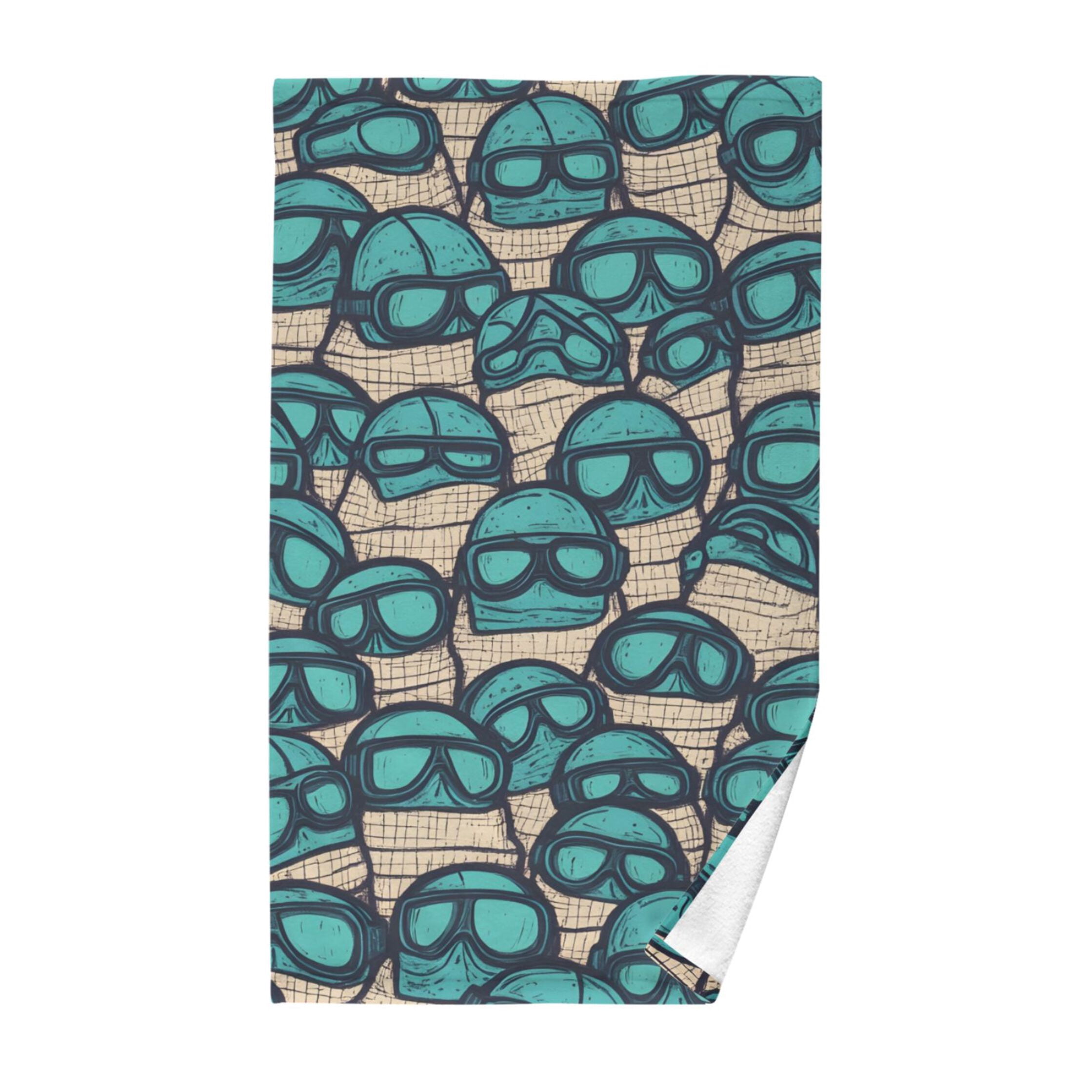 Diving Goggles Pattern Bath Towel 100% Cotton Soft Thick High ...