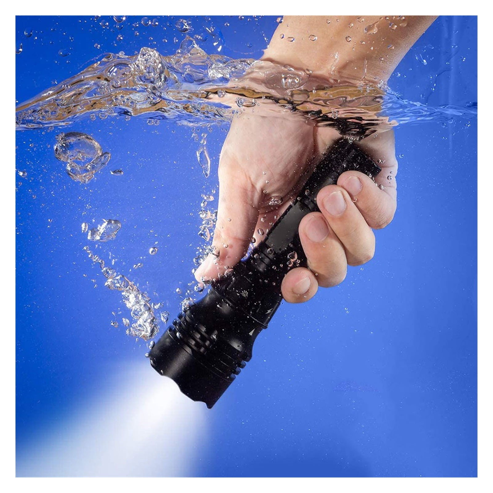 Diving LED Flashlight Underwater Lights IP68 Waterproof Rating Dive ...