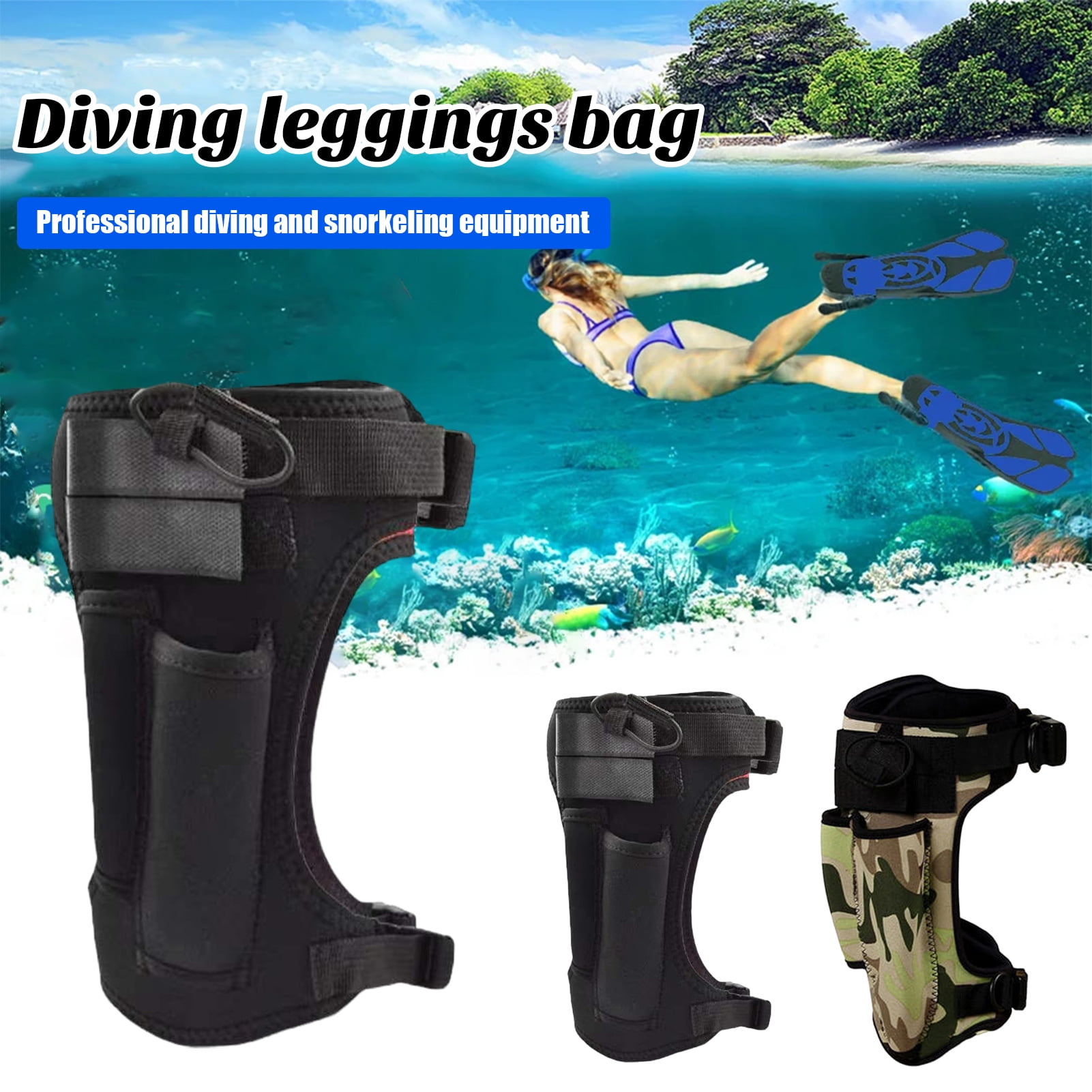 Diving Leg Cutter Wrap Bag Adjustable Diving Scissor Holder Heavy Duty ...