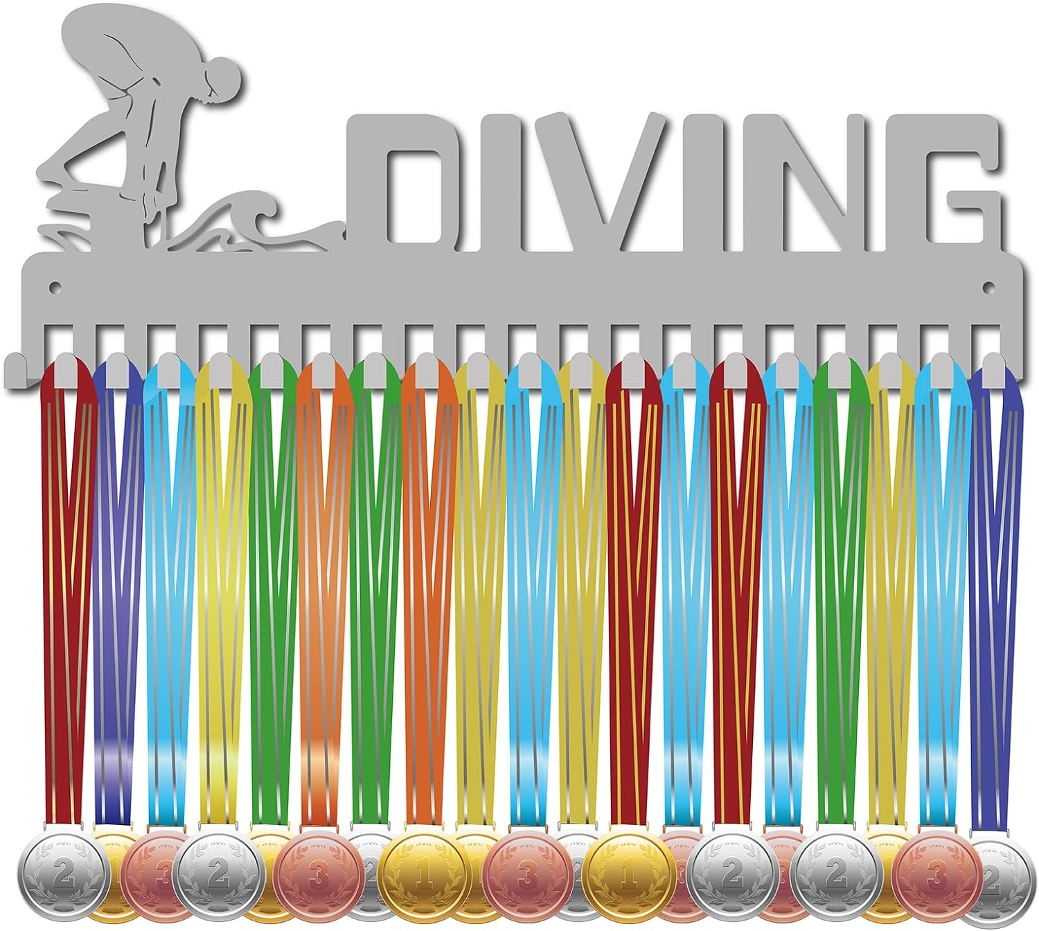 Diving Medal Holder Medal Hanger Display Rack Sports Metal Hanging ...