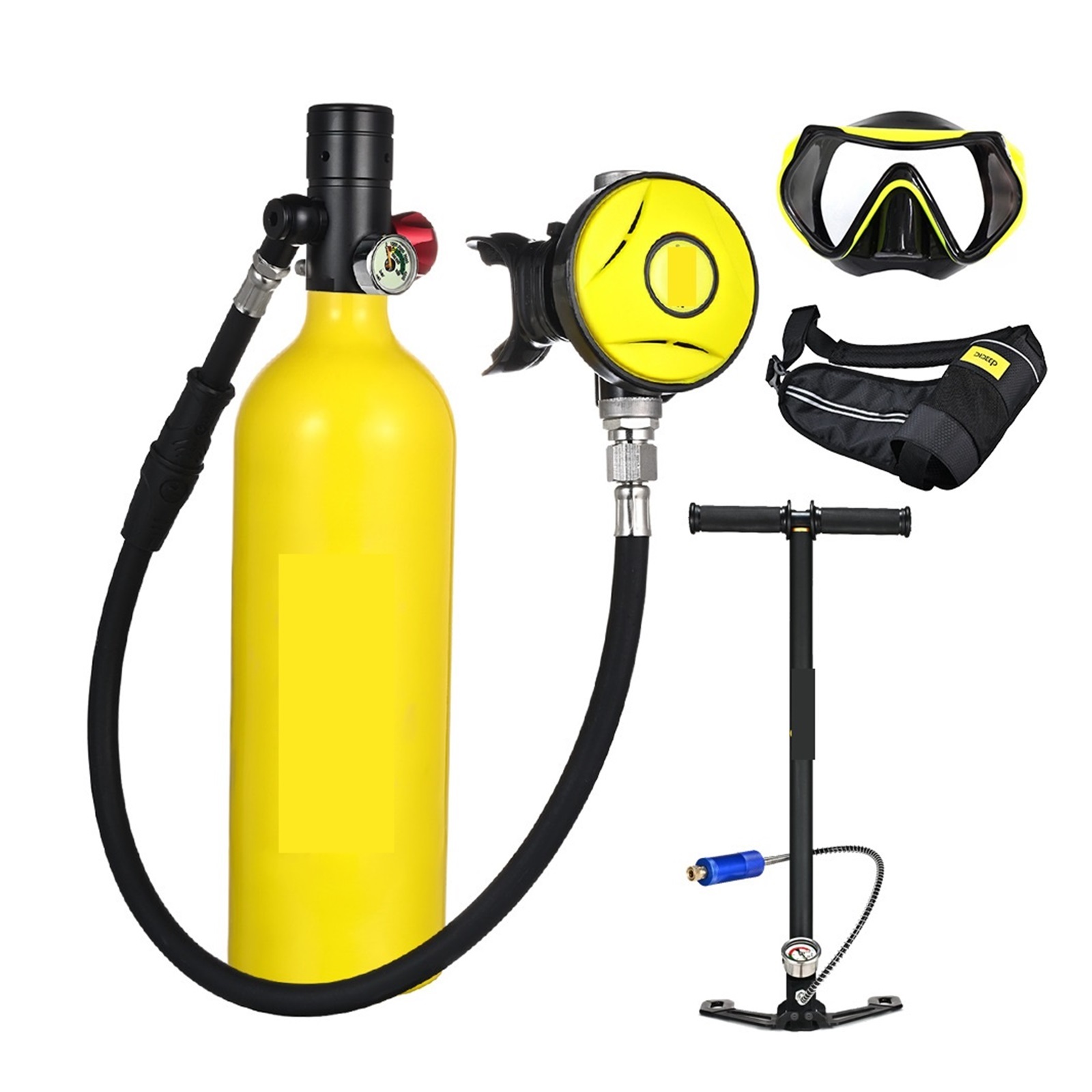 Diving Oxygen Cylinder 1L Capacity Portable Diving Respirator ,Portable ...