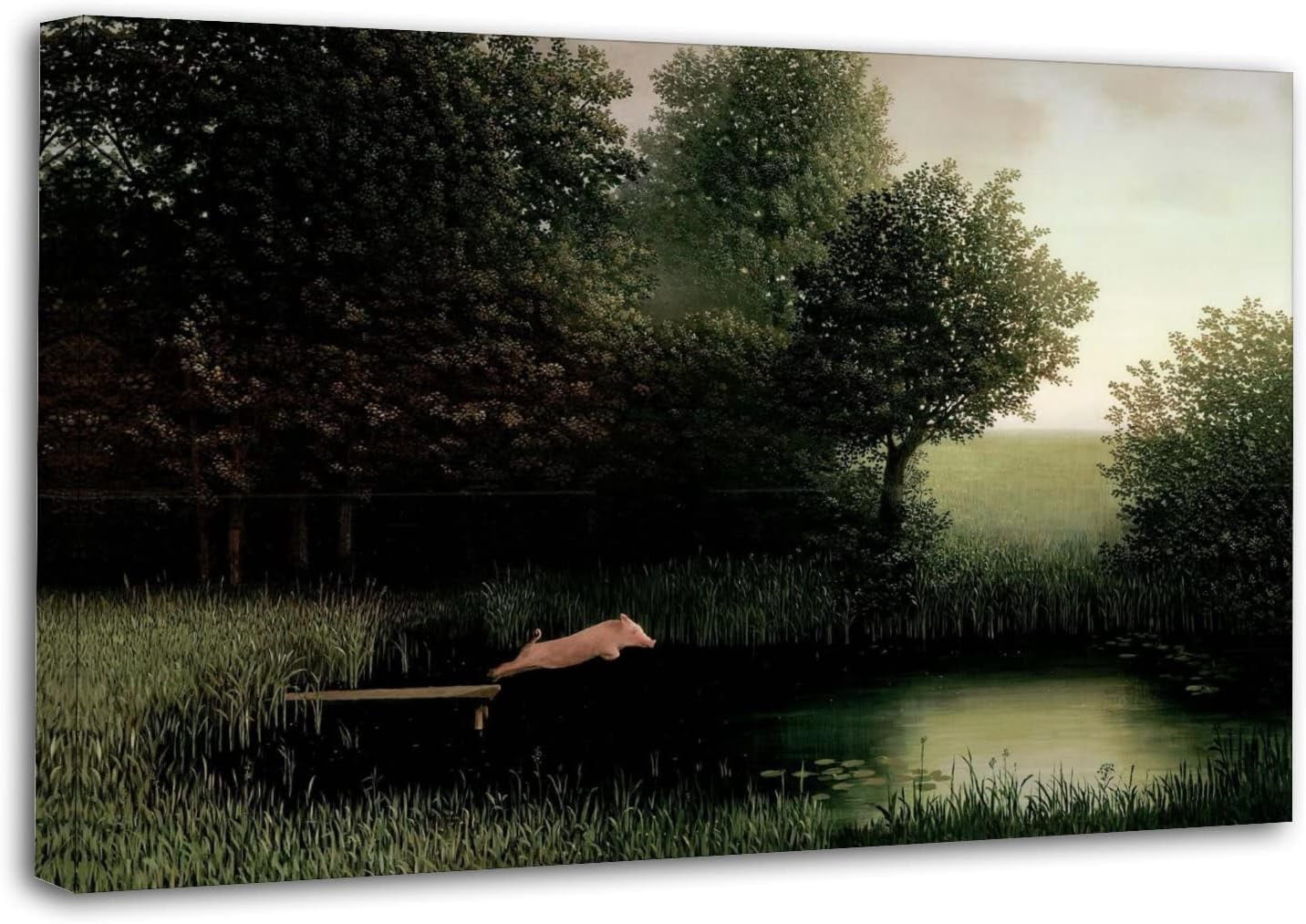 Diving Pig by Michael Sowa Canvas Art Poster And Wall Art Picture Print ...