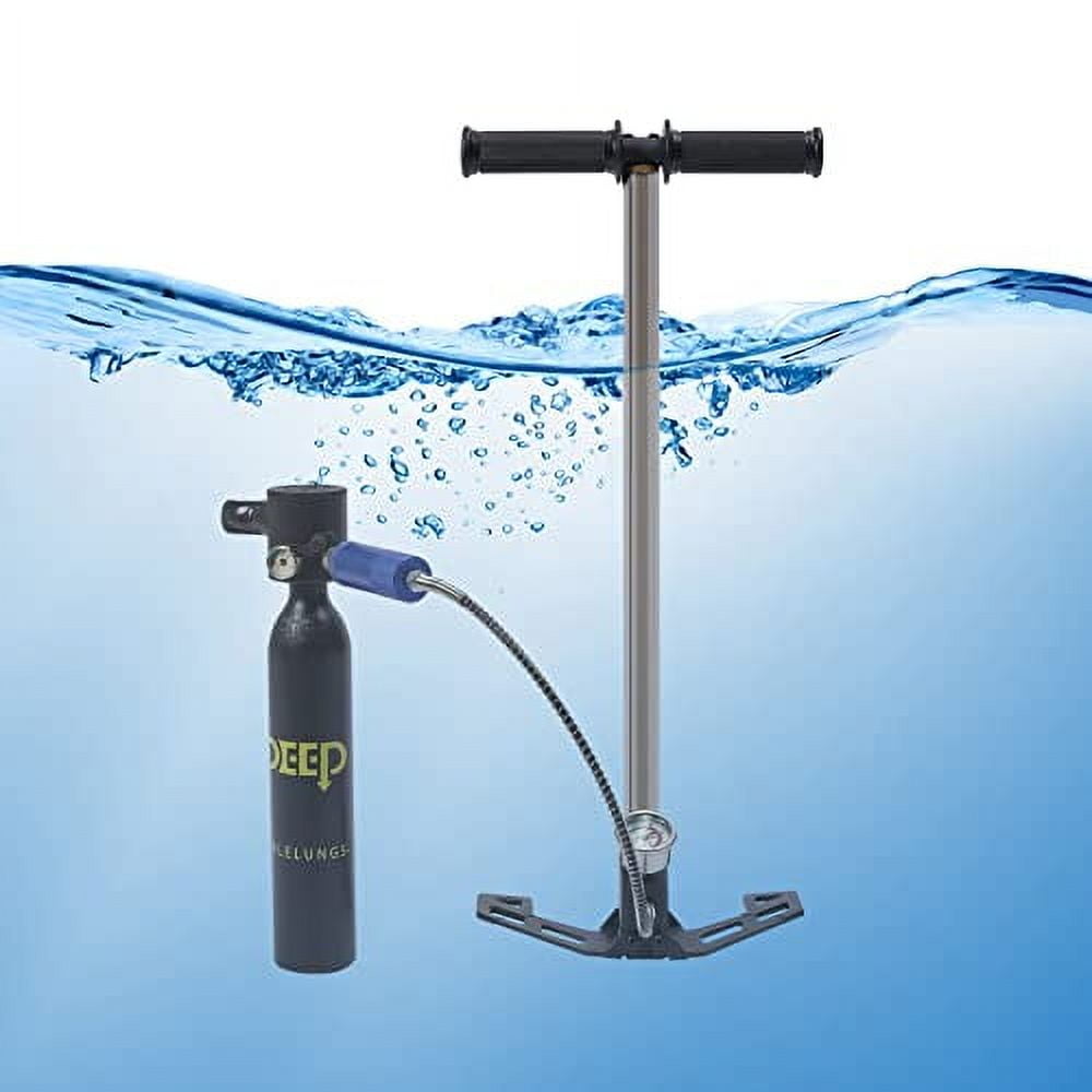 Diving System Kit, Diving Tank 0.5Lx2 Dual Oxygen Air Spare Tank Protable Diving Pump Case Kit ...