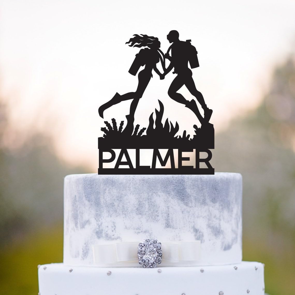 Diving cake topper,scuba diving cake topper,scuba dive couple wedding ...