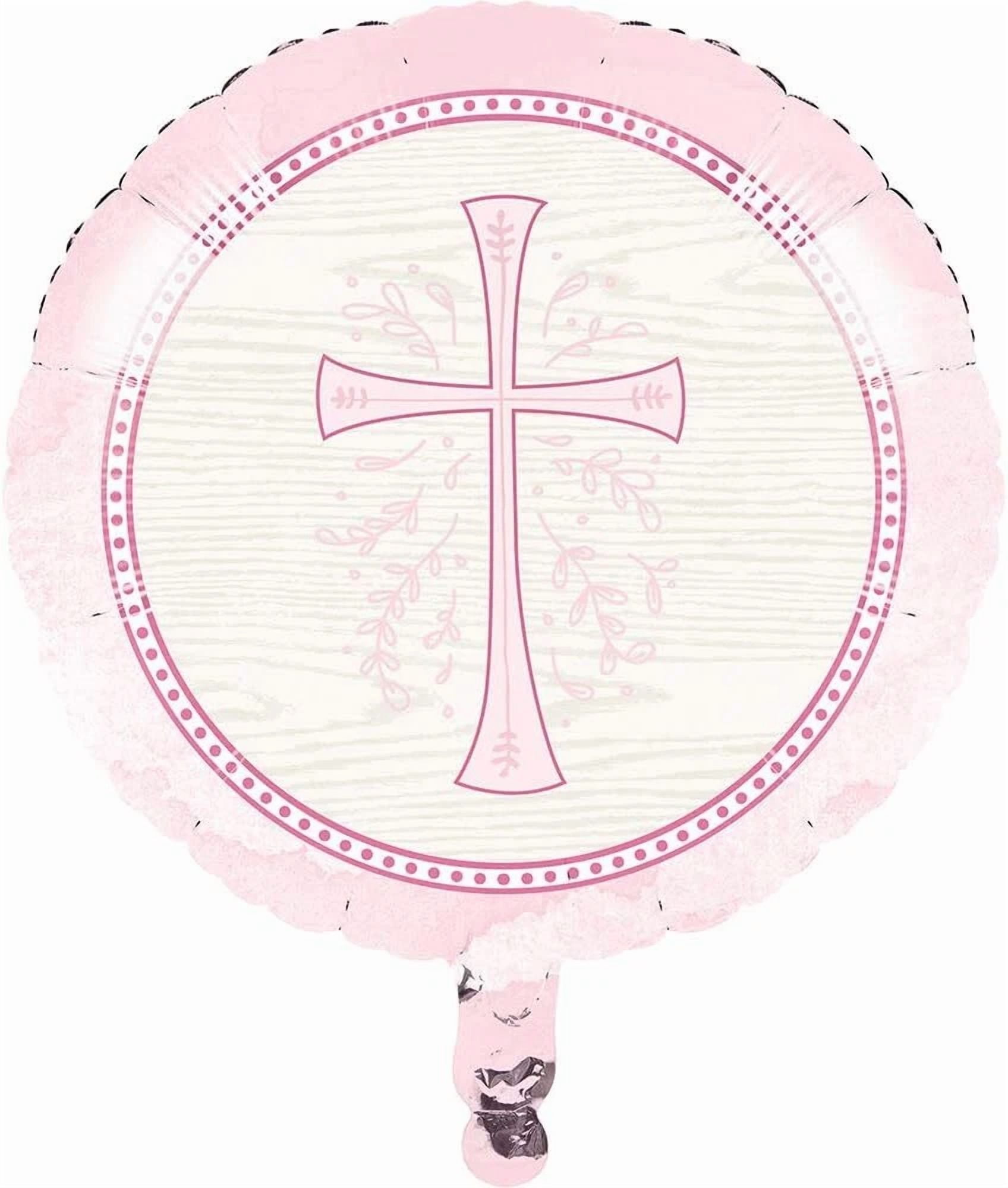 Divinity Pink Cross Christian Religious Theme Party Decoration 18 ...