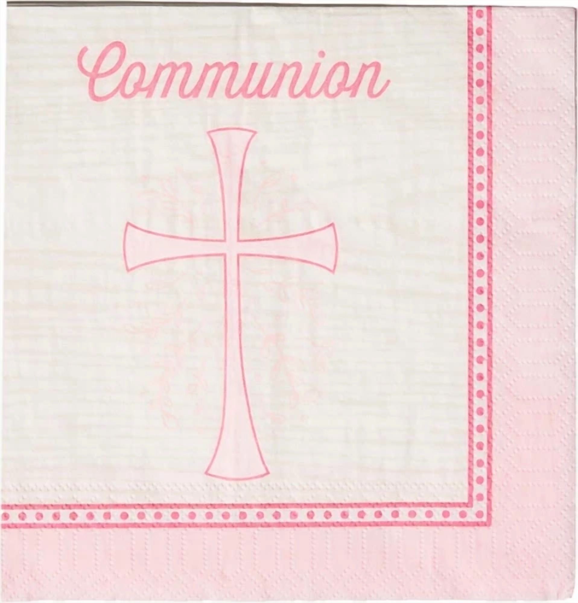 Divinity Pink Cross Christian Religious Theme Party Luncheon Napkins ...