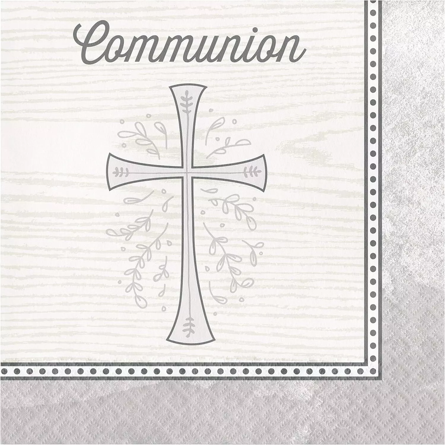 Divinity Silver Cross Christian Religious Theme Party Luncheon Napkins ...