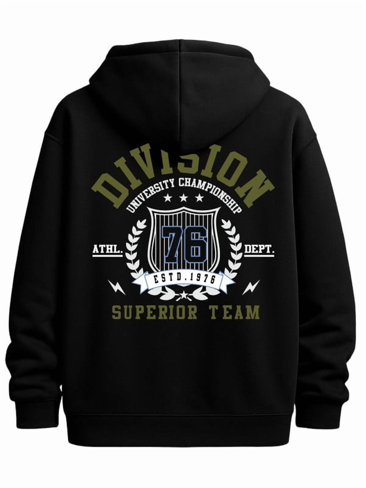 Division 76 Team hoodies men's funny hoodies black Comfy Loose ...