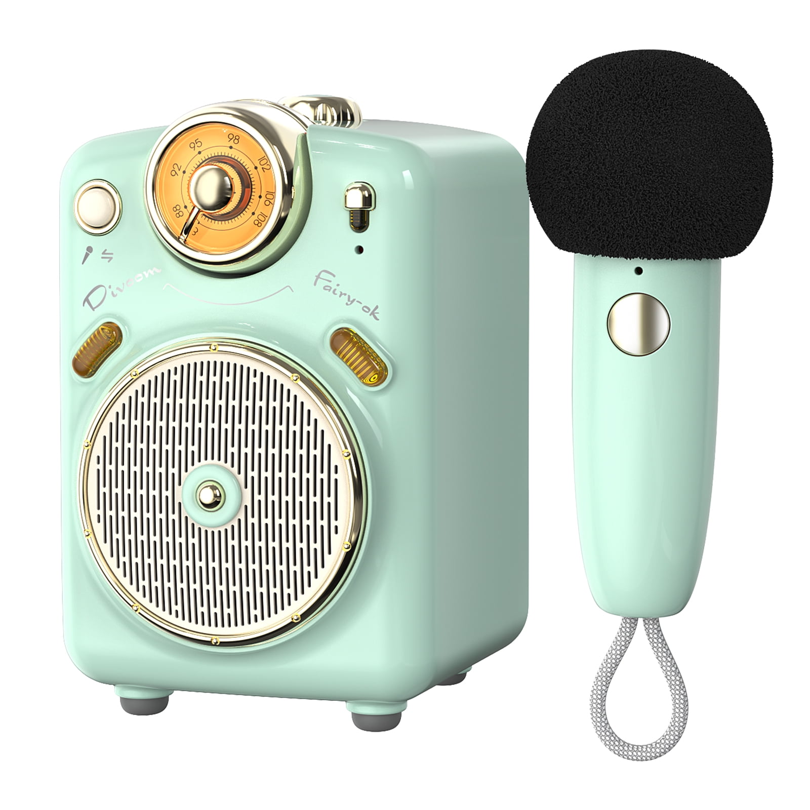 Divoom Fairy-OK Wireless Portable Karaoke Microphone Bluetooth Speaker ...