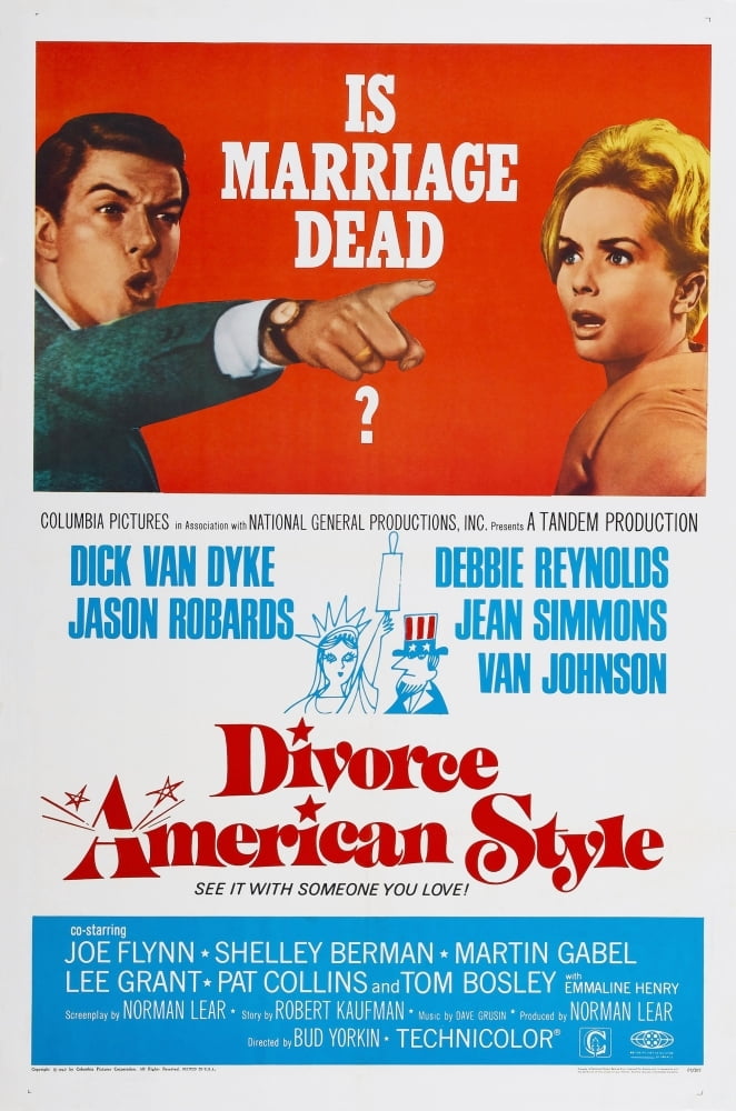 Divorce American Style Us Poster From Left: Dick Van Dyke Debbie ...