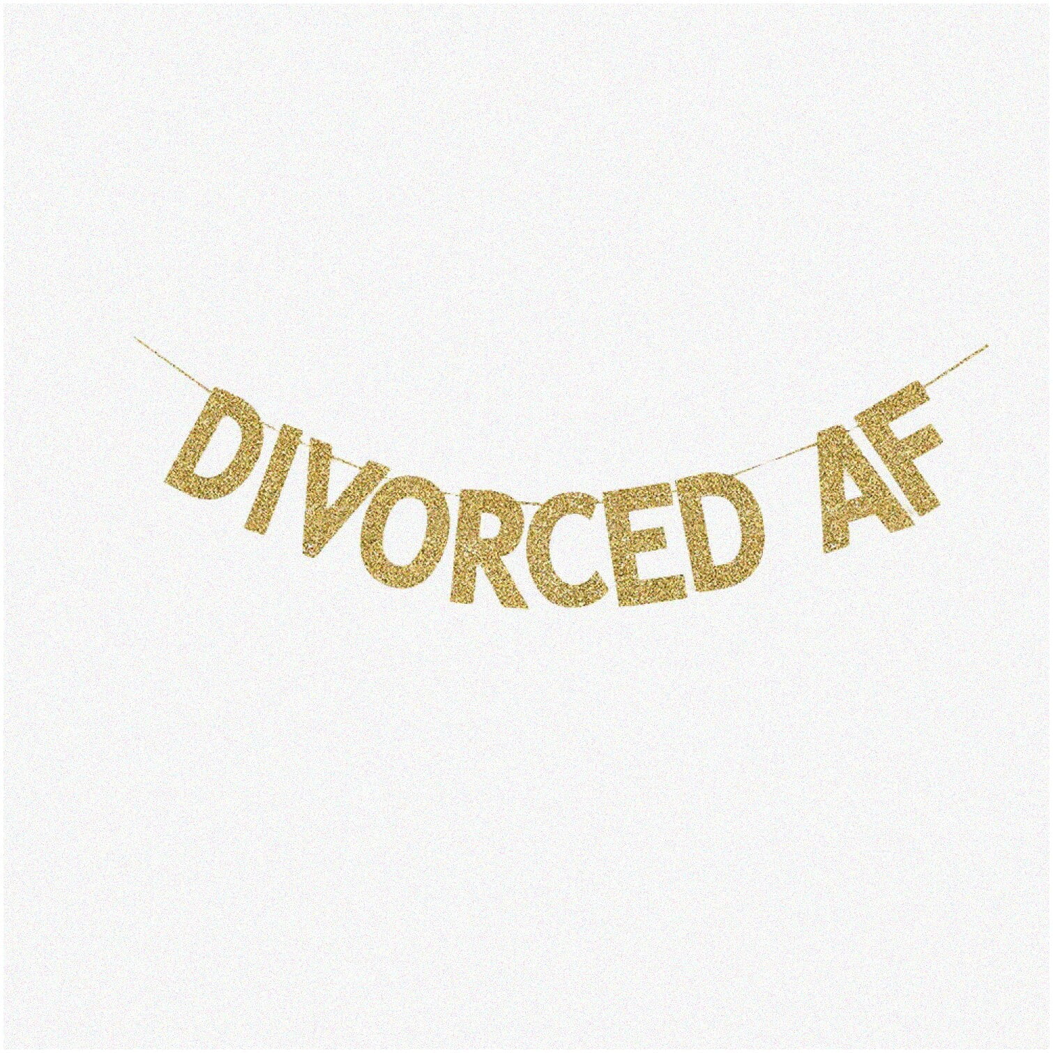 Divorce Diva Sparkling Banner - Glamorous Gold Glitter Paper Sign for ...
