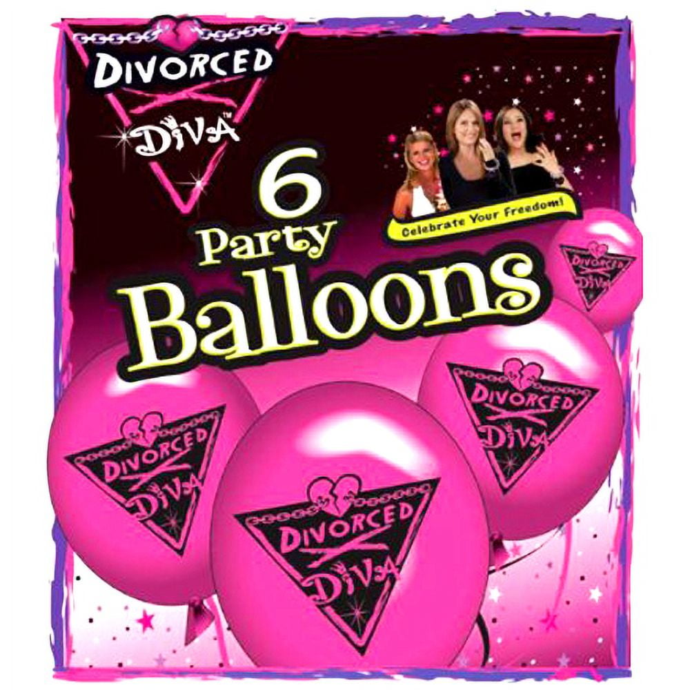 Divorced Diva Latex Balloons (6ct) - Walmart.com