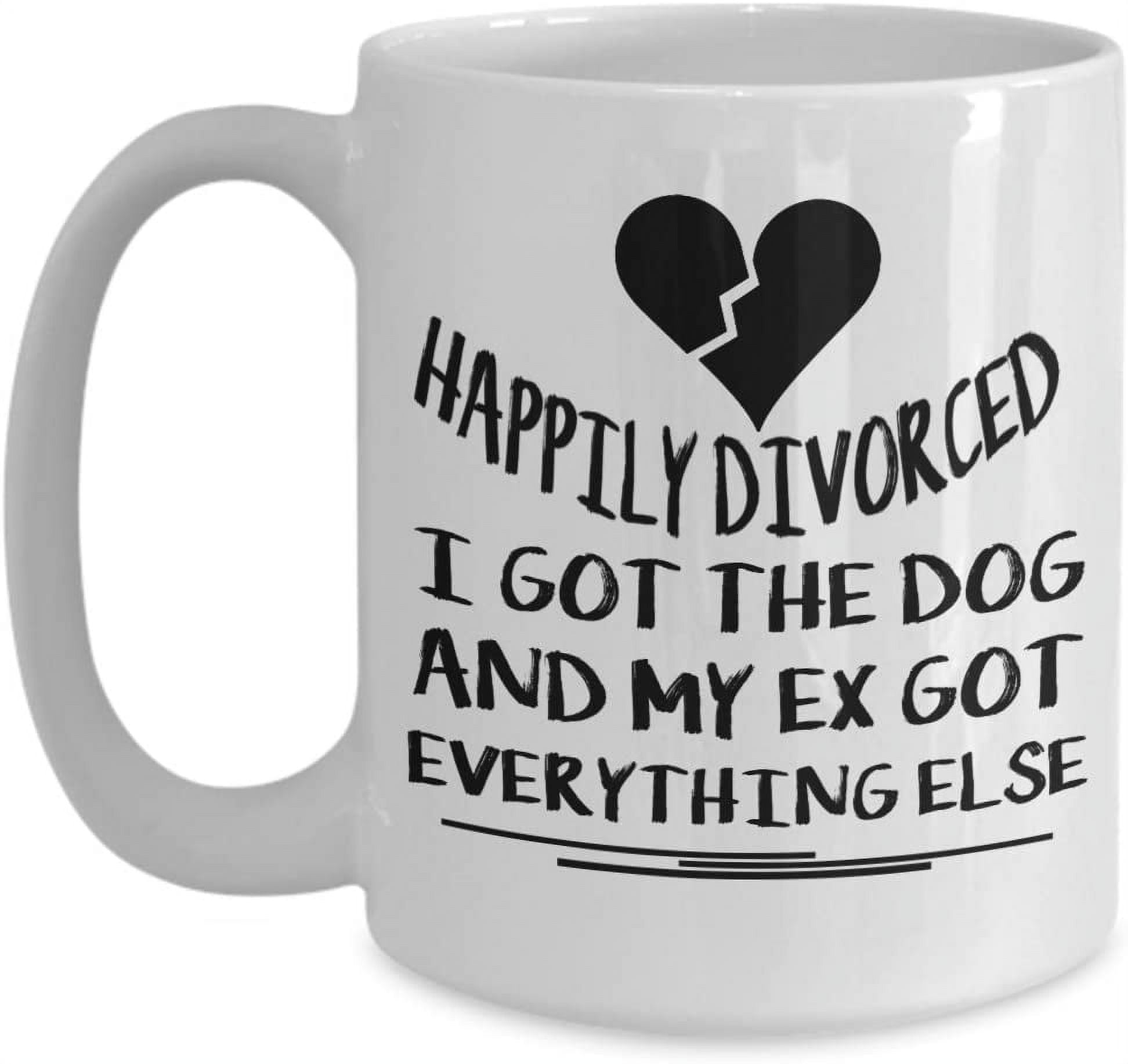 Divorced Mug - Happy Divorced - Large Divorced Coffee Cup- Birthday ...