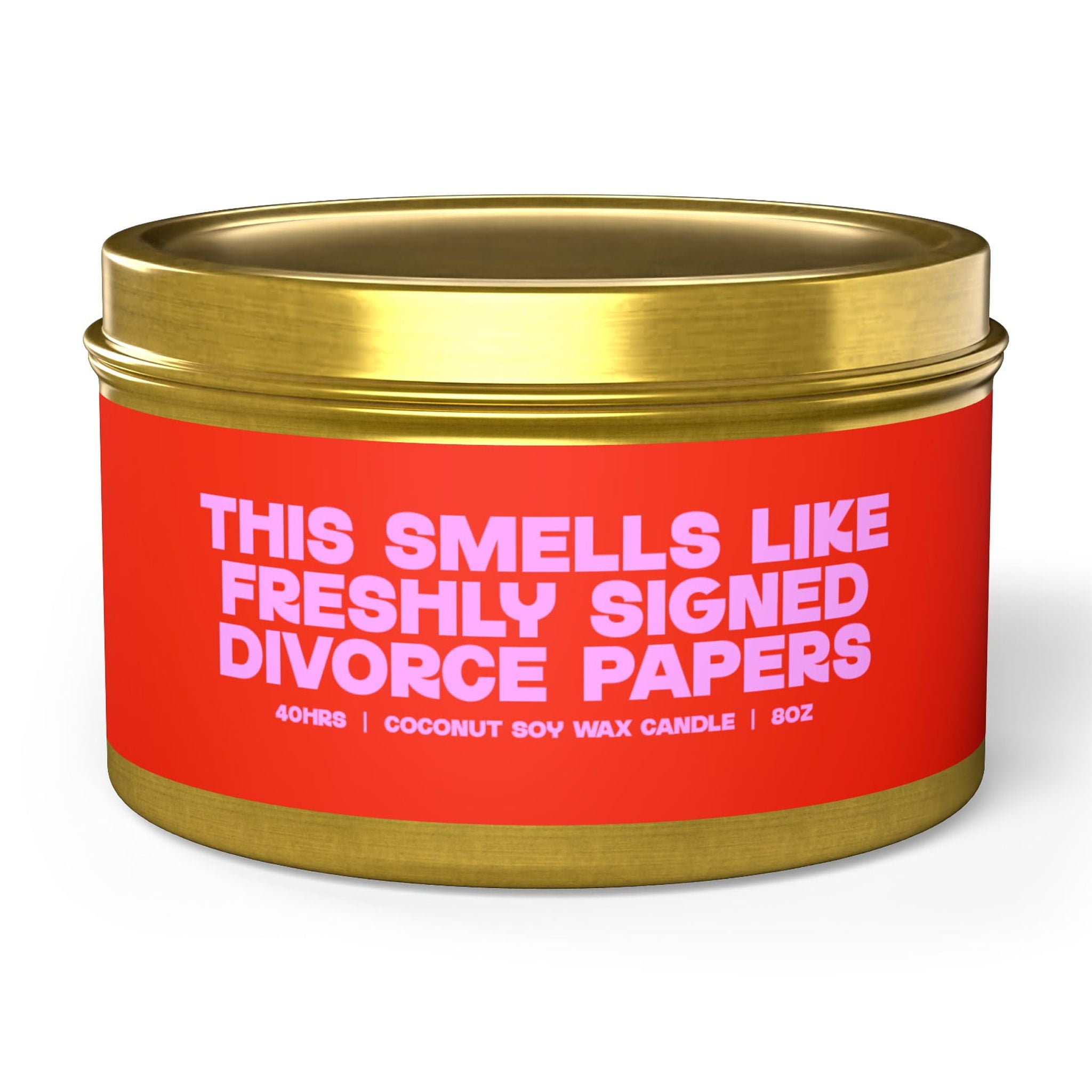 Divorced Party friend break up Signed Divorce Papers Congrats Candle ...