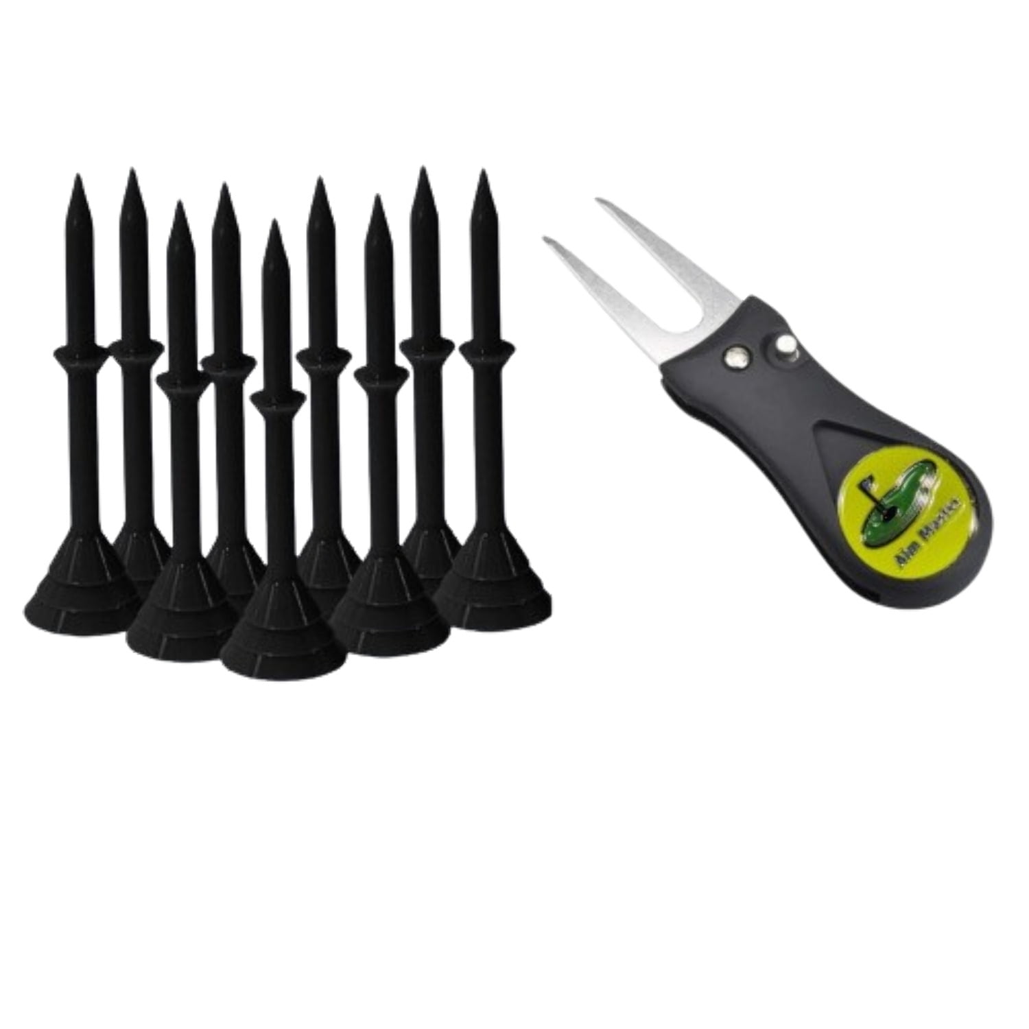 Divot Tool, Ball Marker and Big Cup Tees by Aim Master. Pack of 10 ...