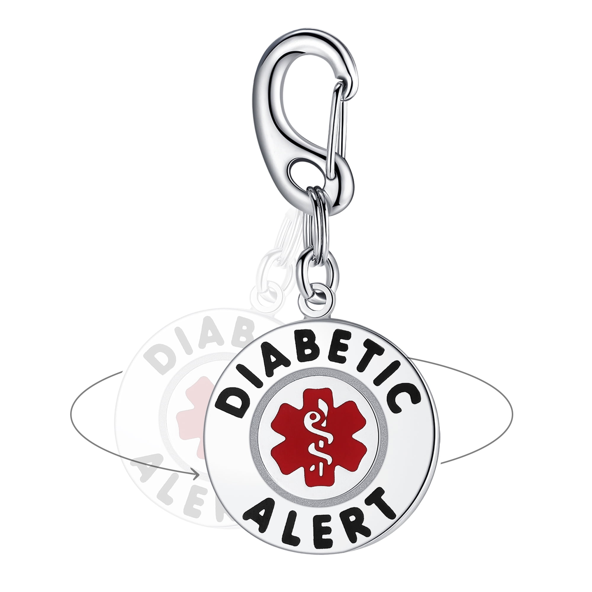 Divoti 1.25" Dual-Sided Stainless Steel Medical Alert Bag Tag ...