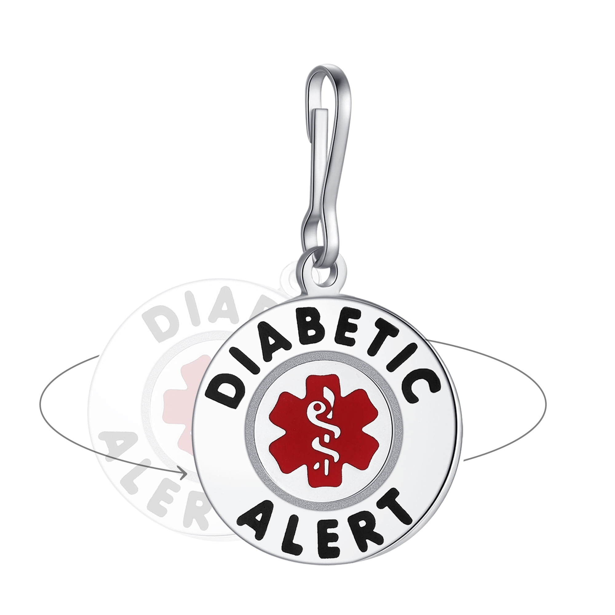 Divoti 1.25" Dual-Sided Stainless Steel Medical Alert Bag Tag ...