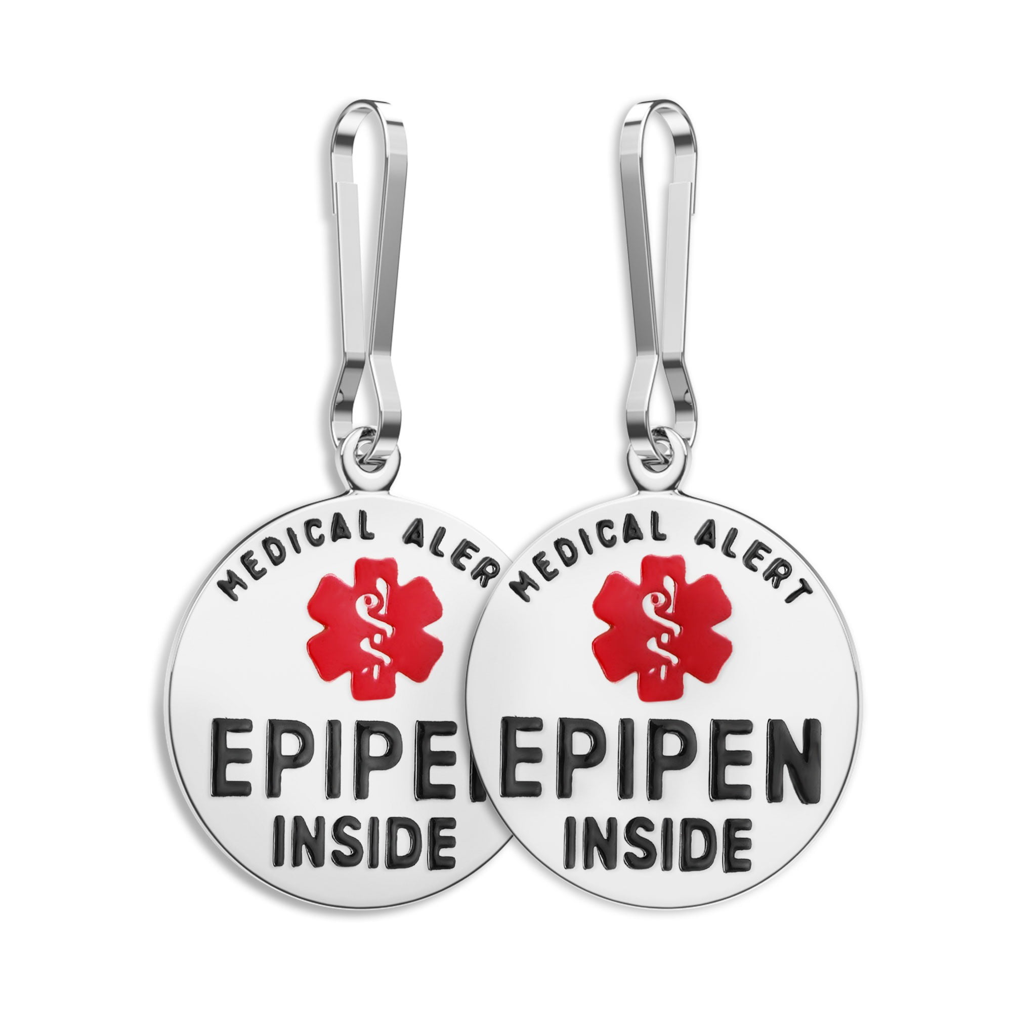 Divoti 1.25" Dual-Sided Stainless Steel Medical Alert Bag Tag - EPIPEN ...