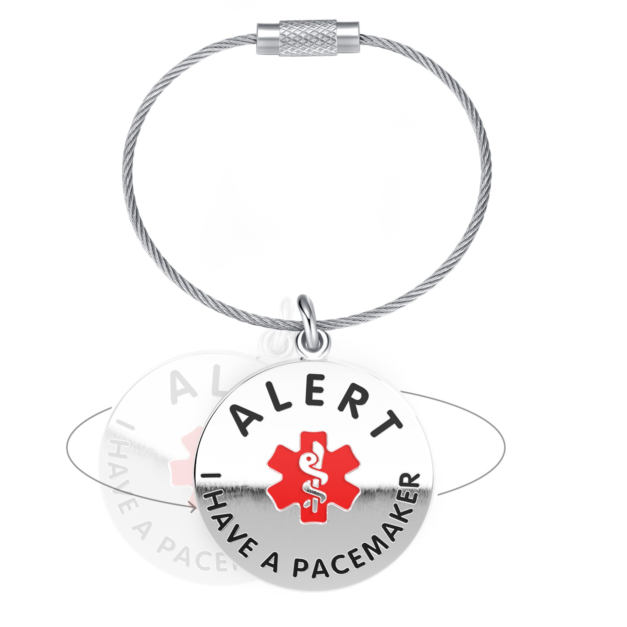 Divoti 1.25" Dual-Sided Stainless Steel Medical Alert Bag Tag - I HAVE ...