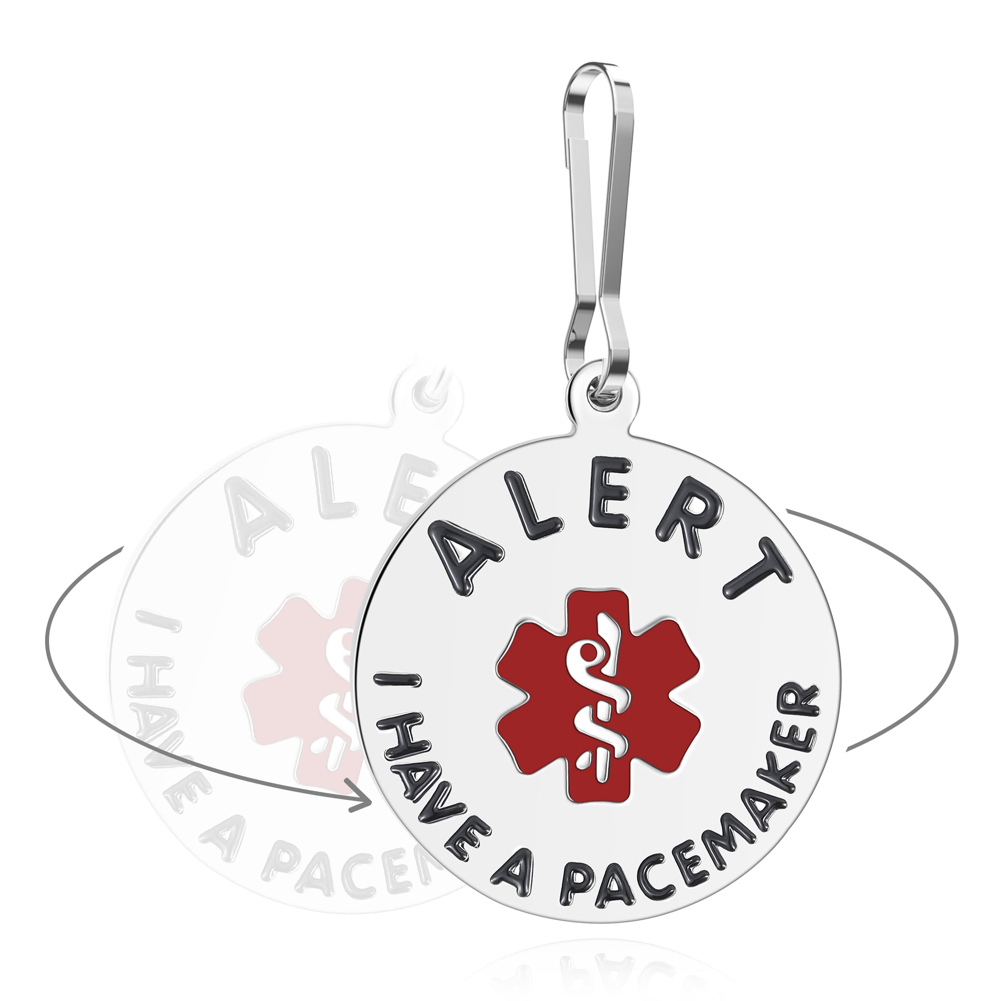 Divoti 1.25" Dual-Sided Stainless Steel Medical Alert Bag Tag - I HAVE ...