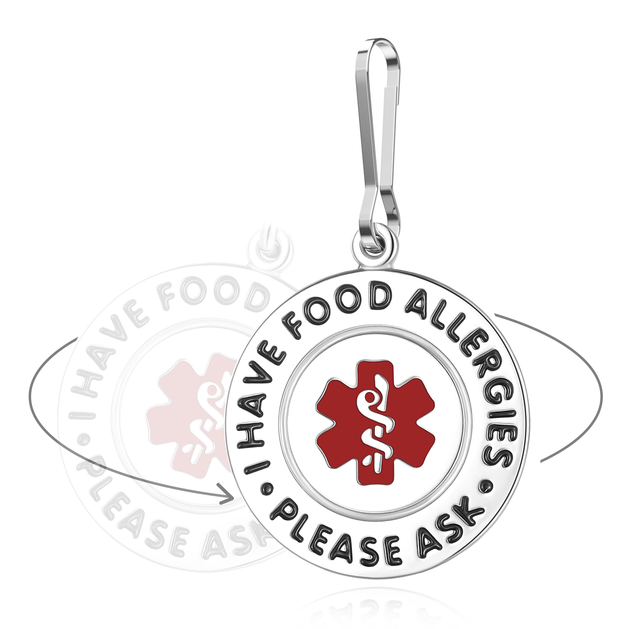Divoti 1.25" Dual-Sided Stainless Steel Medical Alert Bag Tag - I HAVE ...